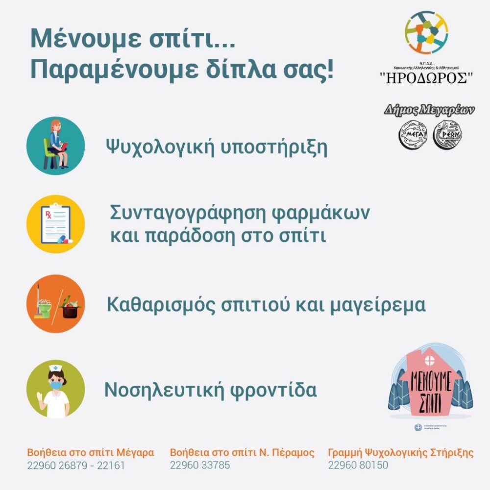 «Βοήθεια στο Σπίτι» και για τη 2η καραντίνα - ΤΥΠΟΣ ΠΡΟΑΣΤΙΩΝ